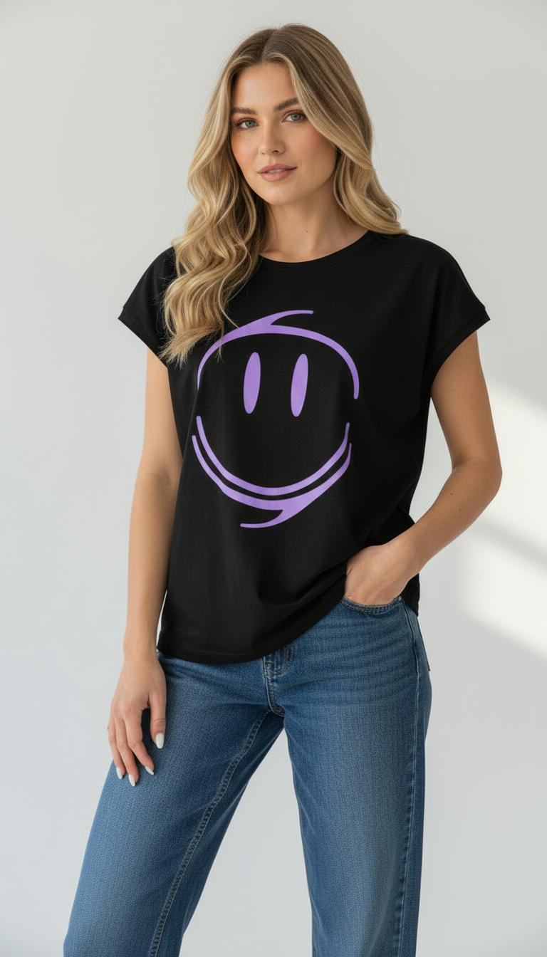 Oversized T-shirt HAPPY FACE - Muratto